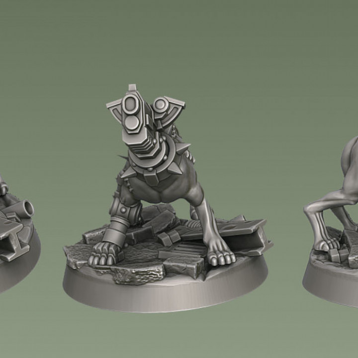 3D Printable ARF the weaponized dog by Imitation of Life Miniatures