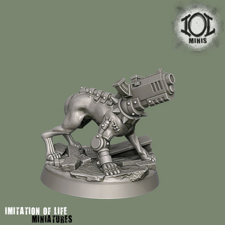 3D Printable ARF the weaponized dog by Imitation of Life Miniatures