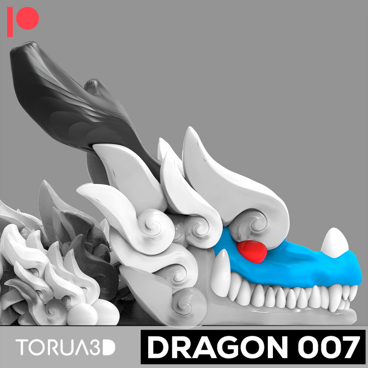 3D Printable Articulated Dragon 007 by Torua3D