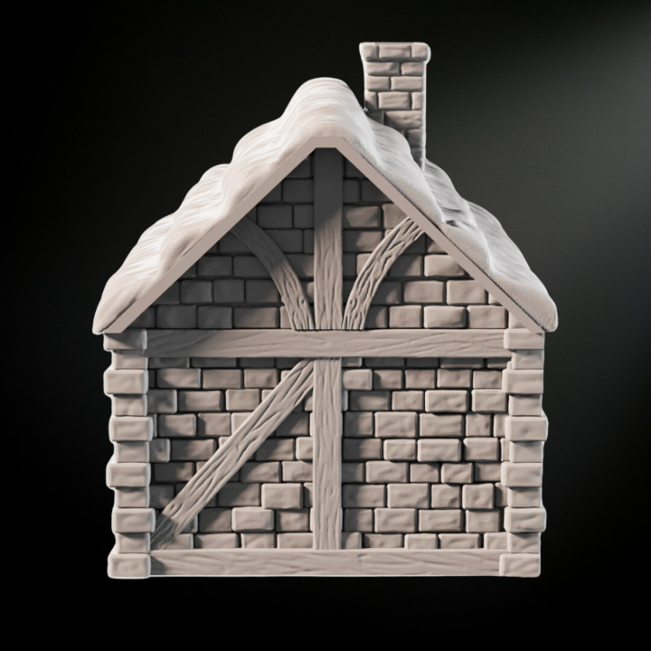 3D Printable Medieval Cottage House 2 by WargamesCo