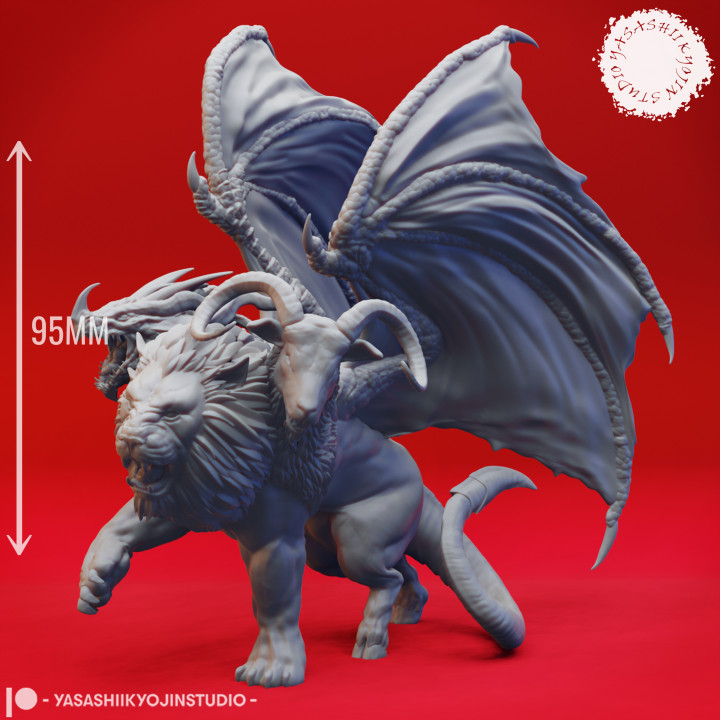 3D Printable Chimera Pair - Tabletop Miniatures (Pre-Supported) by ...