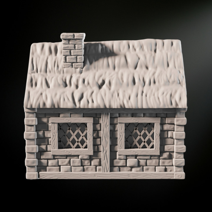 3D Printable Medieval Cottage House 4 by WargamesCo