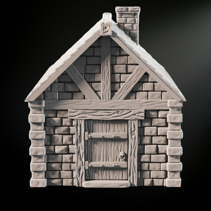3D Printable Medieval Cottage House 5 by WargamesCo