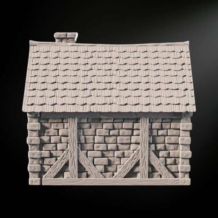 3D Printable Medieval Cottage House 5 by WargamesCo