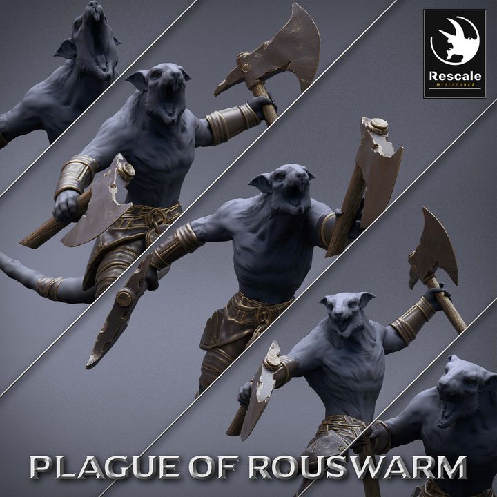3D Printable Pack Barbarian infantry by Rescale Miniatures