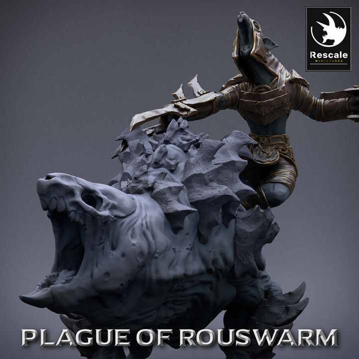 3D Printable Rat Rider Stare Rogue by Rescale Miniatures