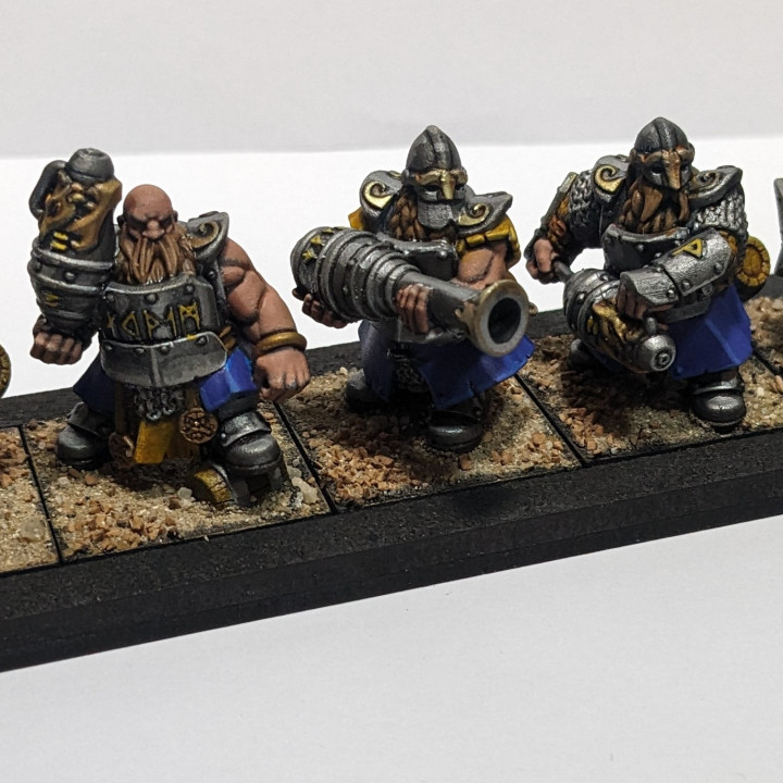 3D Print of Dwarf Firespitters - Highlands Miniatures by neilsenik