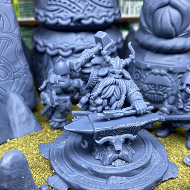 3D Printable Ancient Dwarf Forge and Great Dwarf Runemaster - Highlands ...
