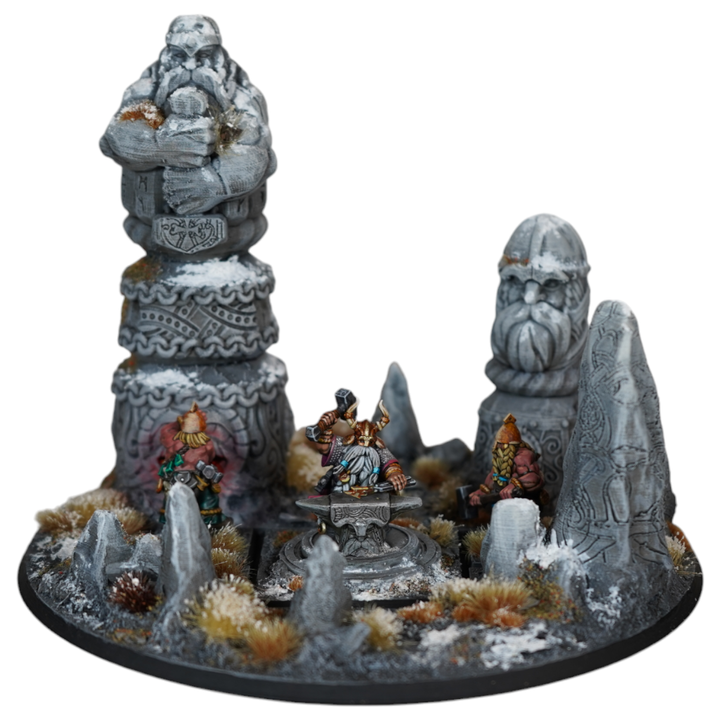 3D Print of Ancient Dwarf Forge and Great Dwarf Runemaster - Highlands ...