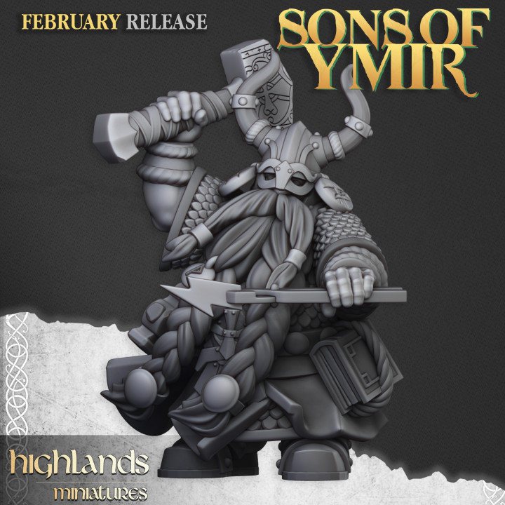 3D Printable Ancient Dwarf Forge and Great Dwarf Runemaster - Highlands ...