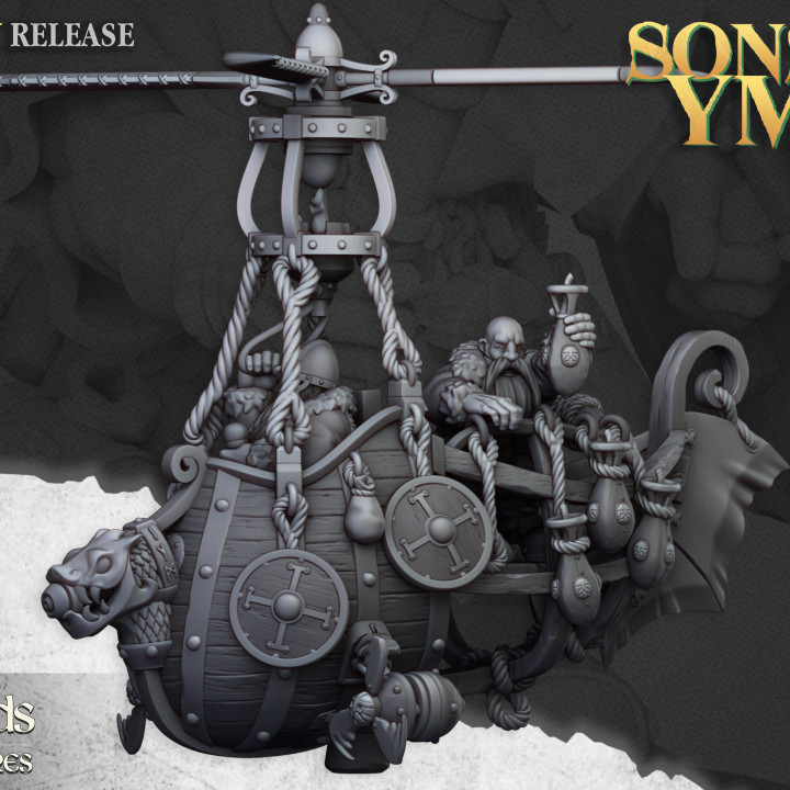 3D Printable Dwarf Flying Machine - Highlands Miniatures by Highlands ...