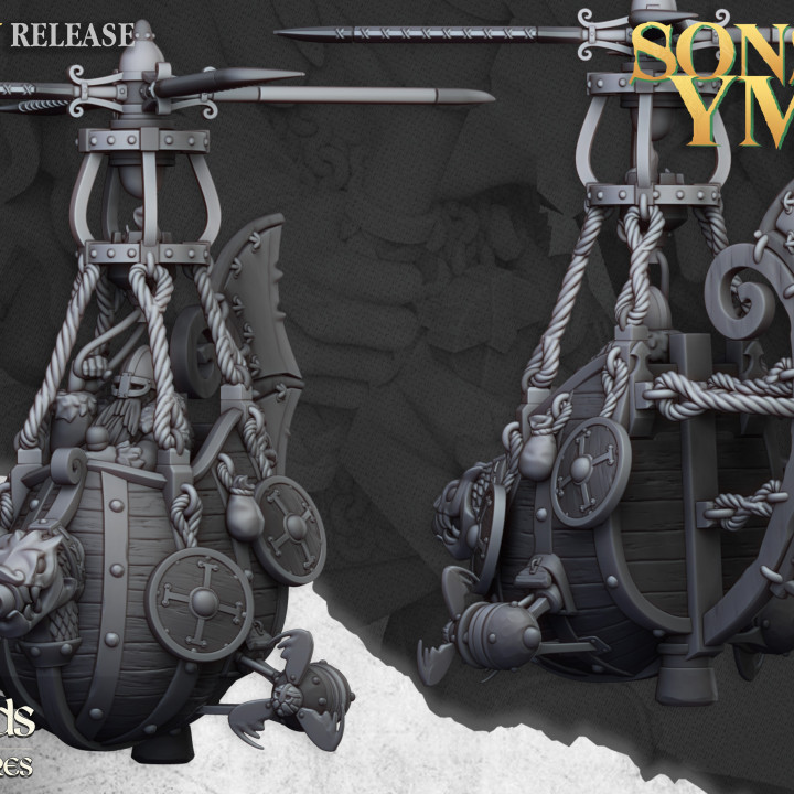 3D Printable Dwarf Flying Machine - Highlands Miniatures by Highlands ...