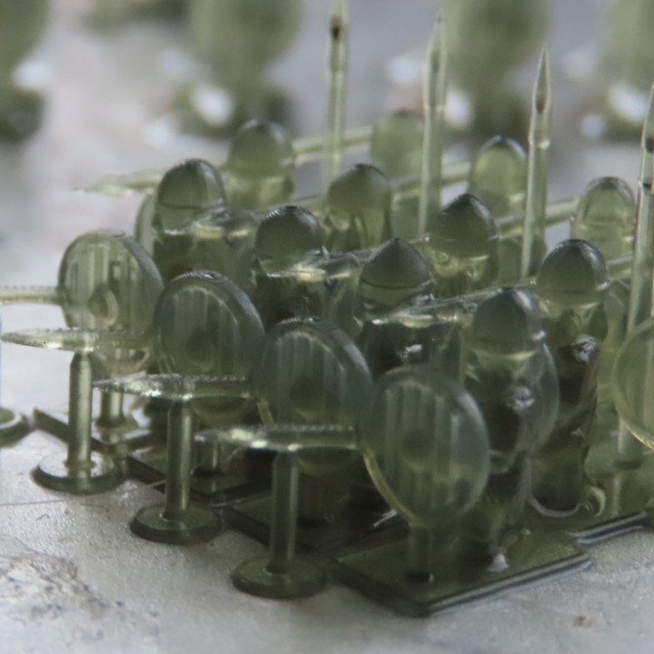 3D Printable 6-15mm Viking Bondi (4 Poses) MED-VK-1 by Turner Miniatures