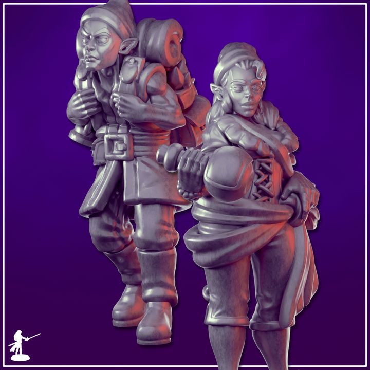 3D Printable Traveling Merchants - Collection [PRE-SUPPORTED] | Bronze ...