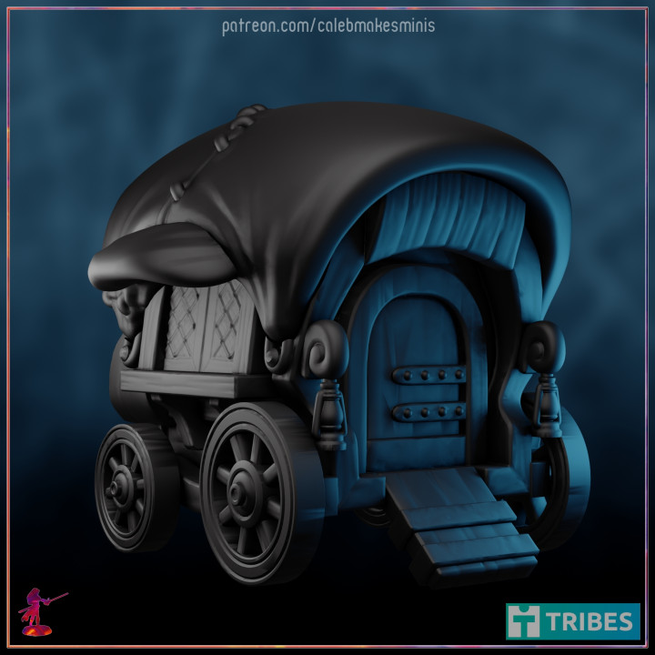 3D Printable Merchants' Wagon [PRE-SUPPORTED] | Bronze Elf Series (2023 ...