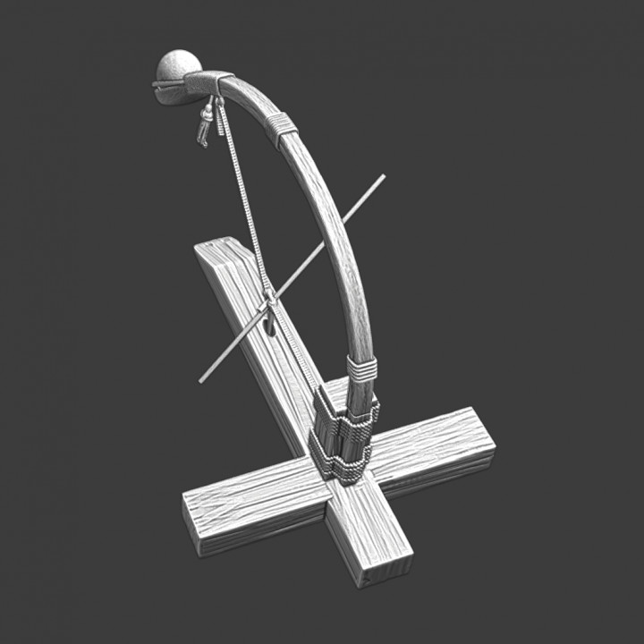 3D Printable Simple medieval catapult model by Northern Crusades Miniatures