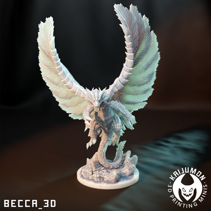 3D Printable Kaijumon Paradox Sky Drake by Kaijumon