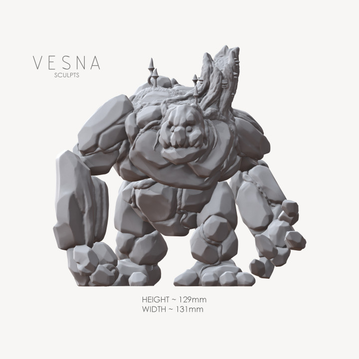 3D Printable STONE ELEMENTAL by VESNA SCULPTS