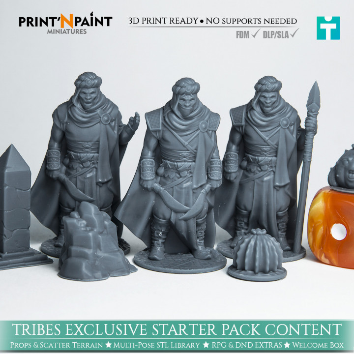 3D Printable 3 Immortal Soldiers by Leonardo Escovar