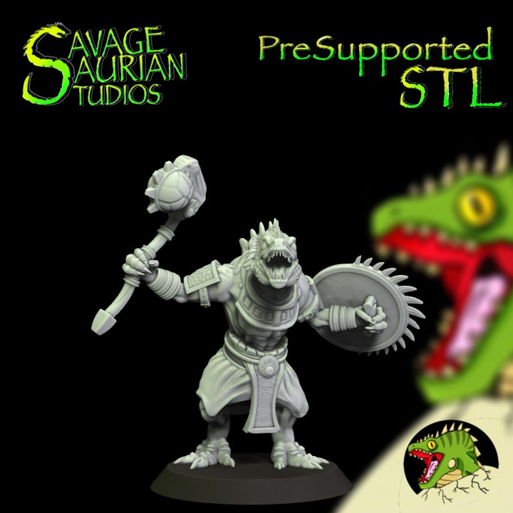 3D Printable Lizardmen - Iguanisaur Warriors by Savage Saurian Studios