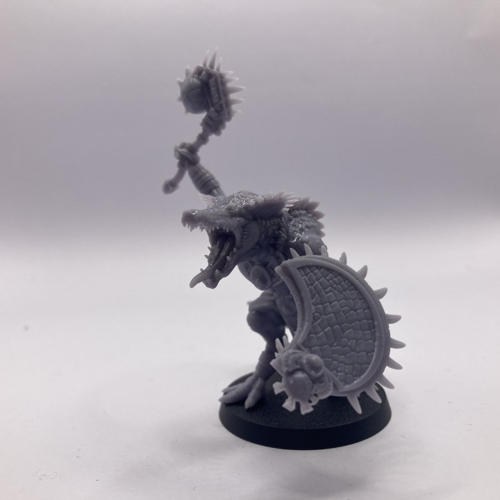3D Printable Lizardmen - Crocodactus Sunscale Hero by Savage Saurian ...