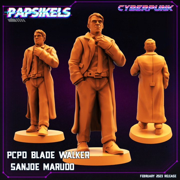 3D Printable PCPD BLADE WALKER SANJOE MARUDO by PAPSIKELS MINIATURES