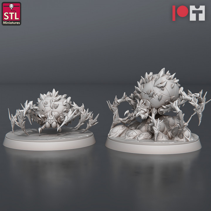 3D Printable Ice Spiders by STL Miniatures