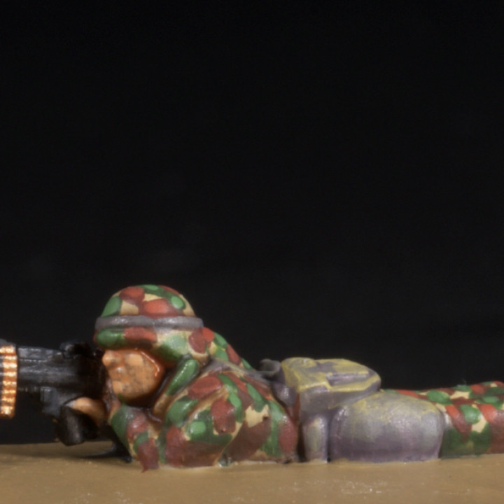 3D Printable 10/15mm US Infantry Company (1980s) with M16s, M249 SAW ...