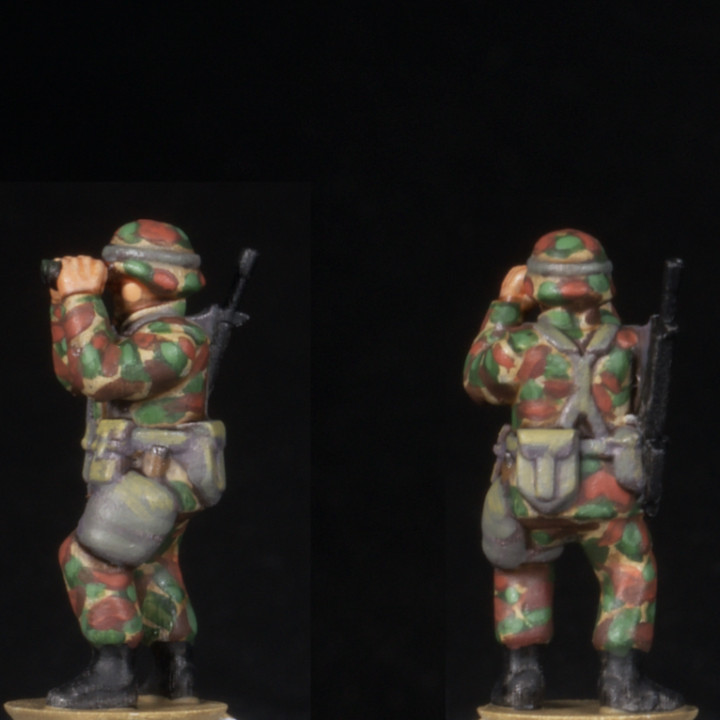 3D Printable 10/15mm US Infantry Company (1980s) with M16s, M249 SAW ...