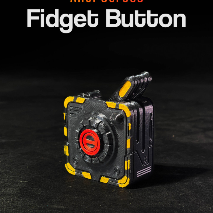 3D Printable Anti-Stress Fidget Button by Stlflix