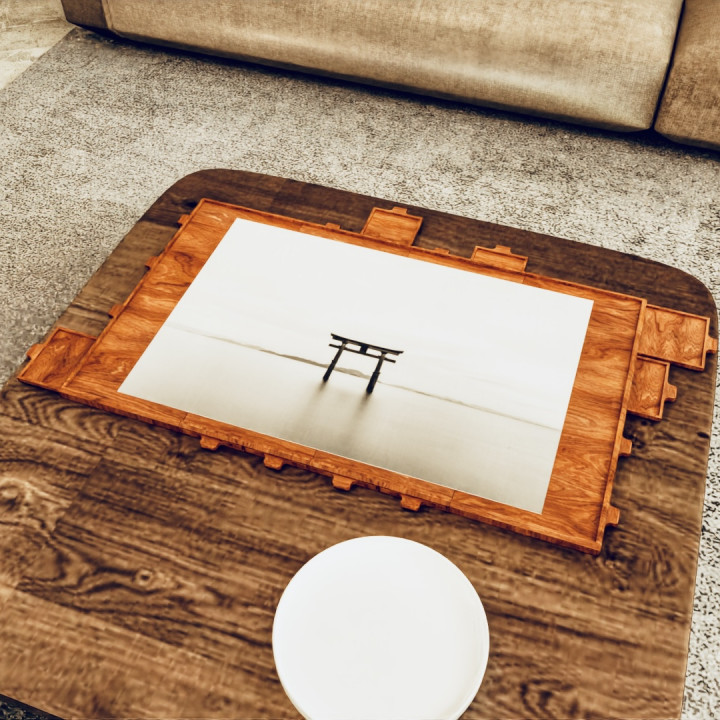 3D Printable Jigsaw Puzzle Modular Board and Organiser by Lazy Bear