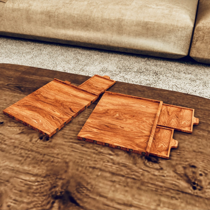 3D Printable Jigsaw Puzzle Modular Board and Organiser by Lazy Bear