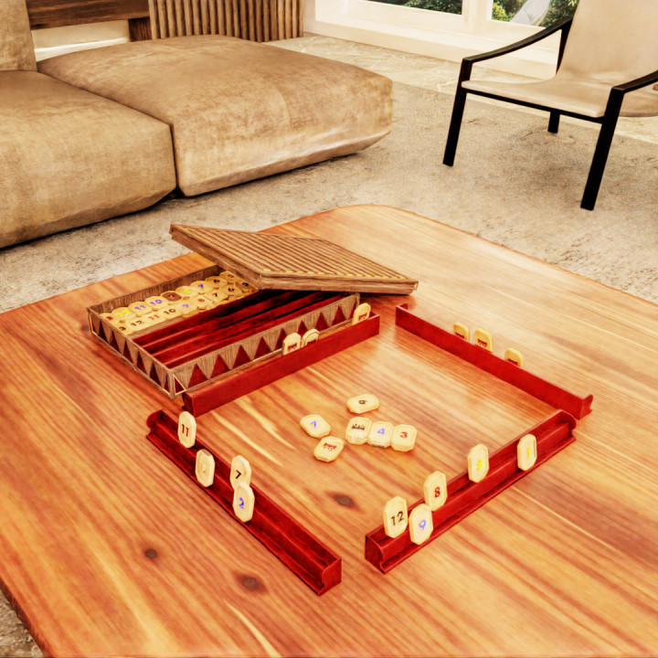 3D Printable Rummy Set - Board Game by Lazy Bear