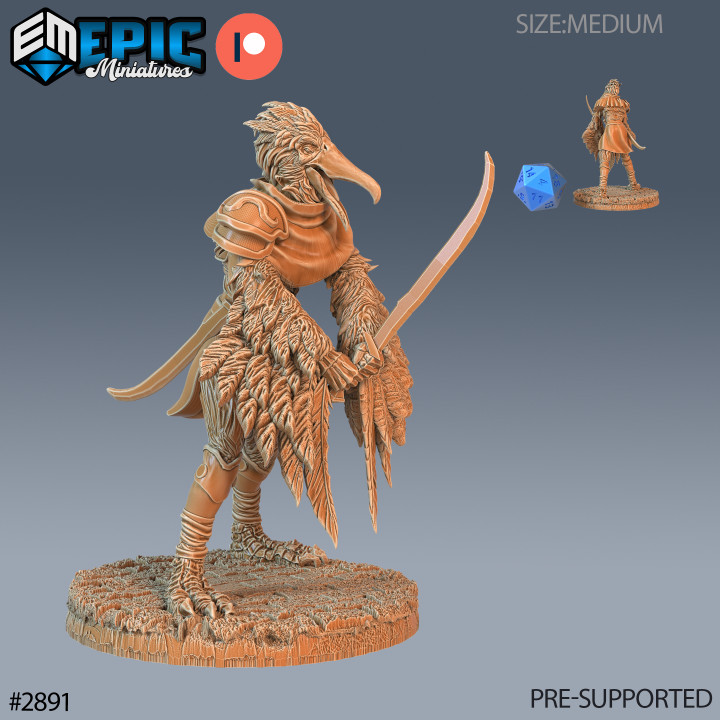 3D Printable Bird Folk Pelican Set / Birdfolk Warrior / Water Pelecanus ...