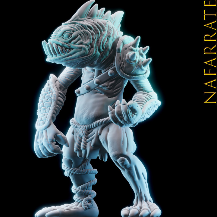 3D Printable Fishman by Nafarrate Designs