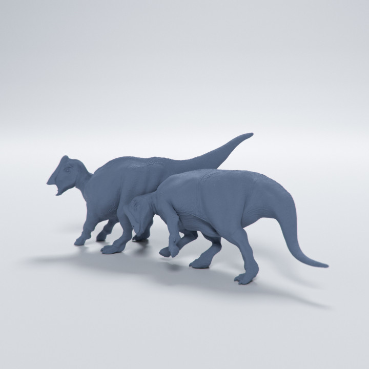 3D Printable Charonosaurus juvenile fight 1-35 scale pre-supported ...