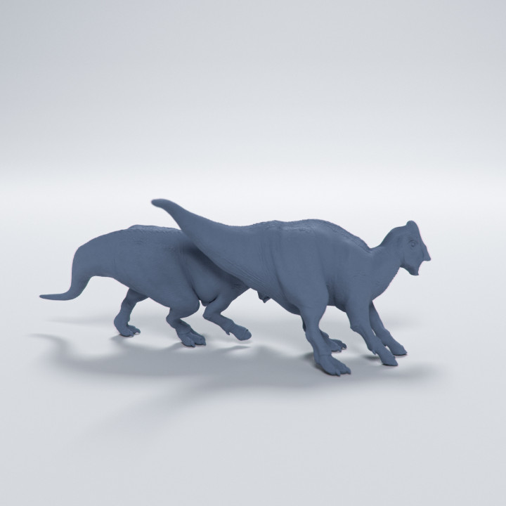 3D Printable Charonosaurus juvenile fight 1-35 scale pre-supported ...