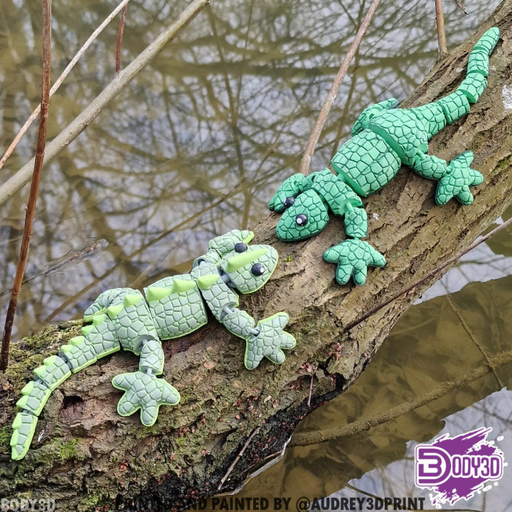 3D Printable 10 Articulated Cute Salamanders by BODY3D