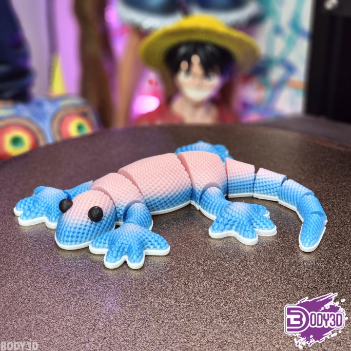 3D Printable 10 Articulated Cute Salamanders by BODY3D