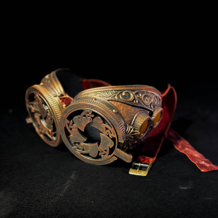 3D Printable Steampunk 3D-Printed Goggles by Stlflix