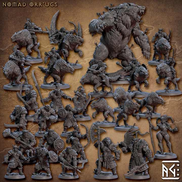 3D Printable Nomad Orr'ugs (Complete Set - 47) by Artisan Guild
