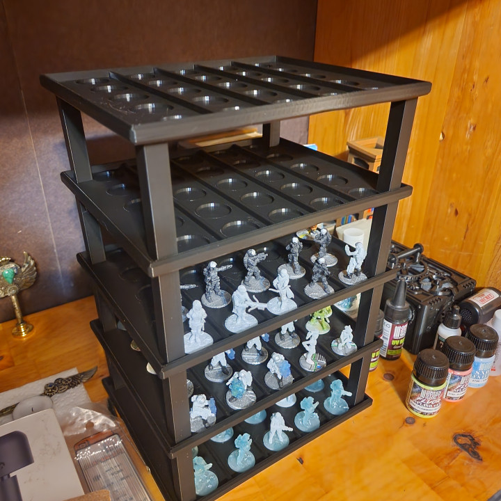 3D Printable Miniature Stackable Trays by Jeffery Fisher