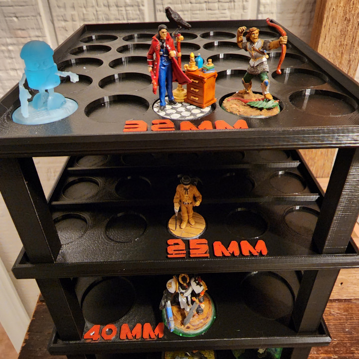 3D Printable Miniature Stackable Trays by Jeffery Fisher