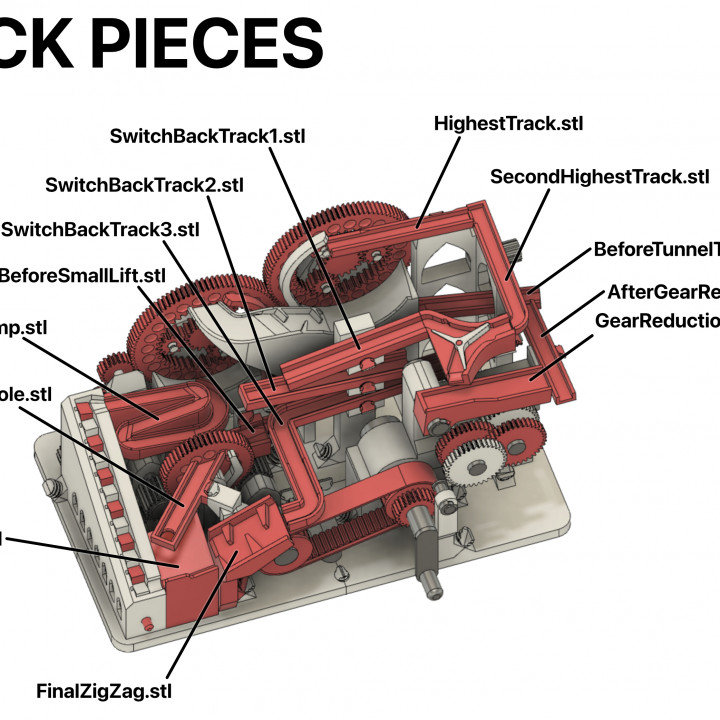 3D Printable The Magnificent Marble Machine by 3D Printer Academy