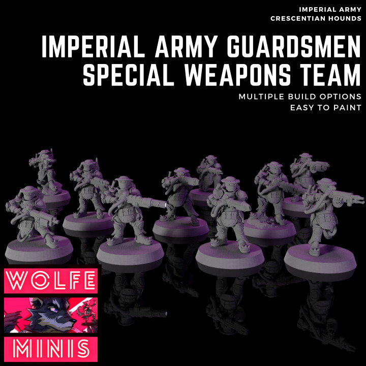 3D Printable Imperial Army Guardsmen - Special Weapons Team by ...