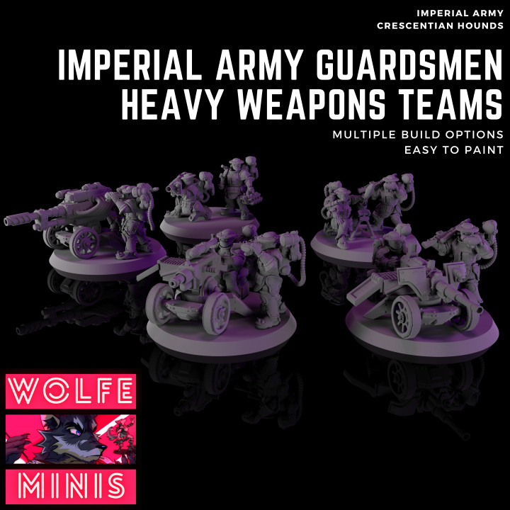 3D Printable Imperial Army Guardsmen - Heavy Weapons Team by Alexander ...