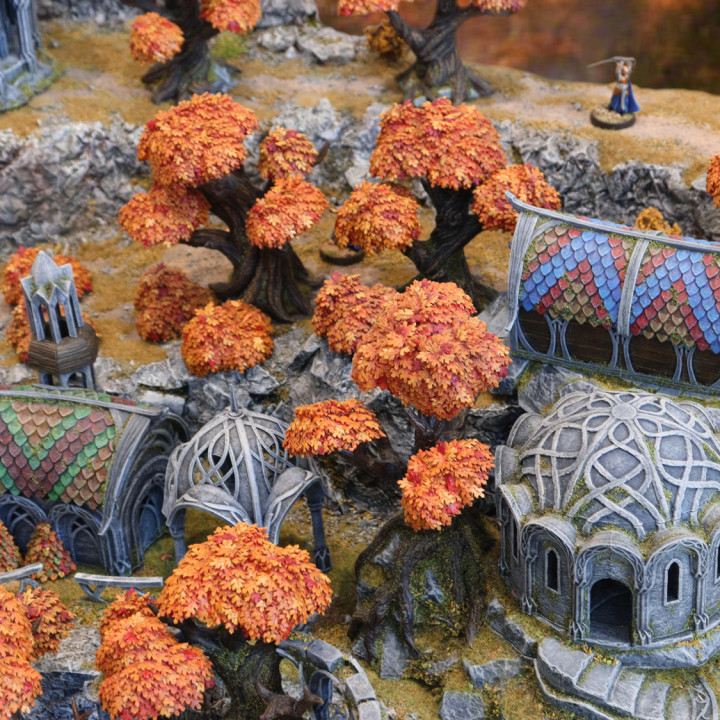 3D Printable Elven Library by The Mines