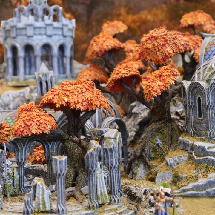 3D Printable Elven Library by The Mines