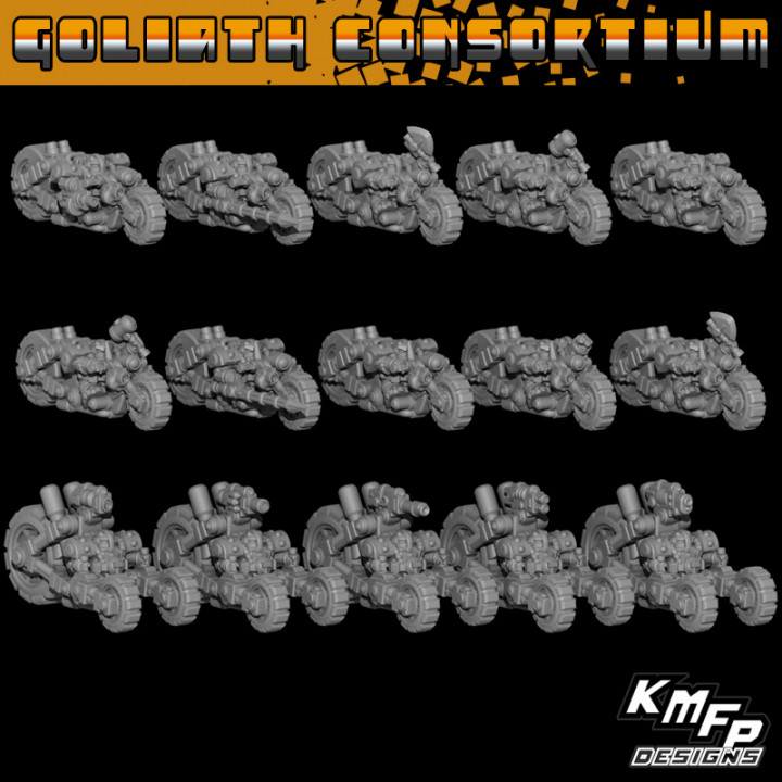 3D Printable Goliath Consortium Exo-Suits (6-8mm) by KMFP Designs