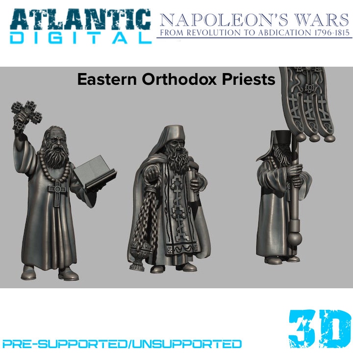 3D Printable Eastern Orthodox Priests by Wargames Atlantic